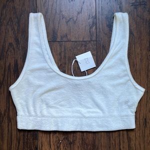 Zara | Tops | Zara White Terry Cloth Crop Top | Poshmark
